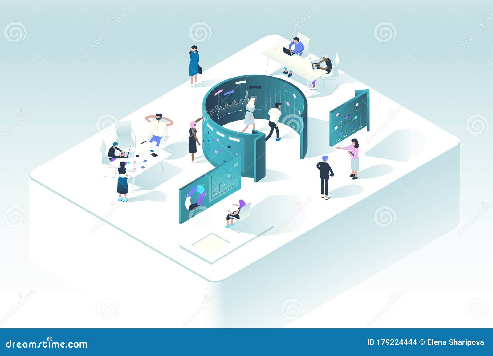 SCRUM methodology concept. stock vector. Illustration of agile - 179224444