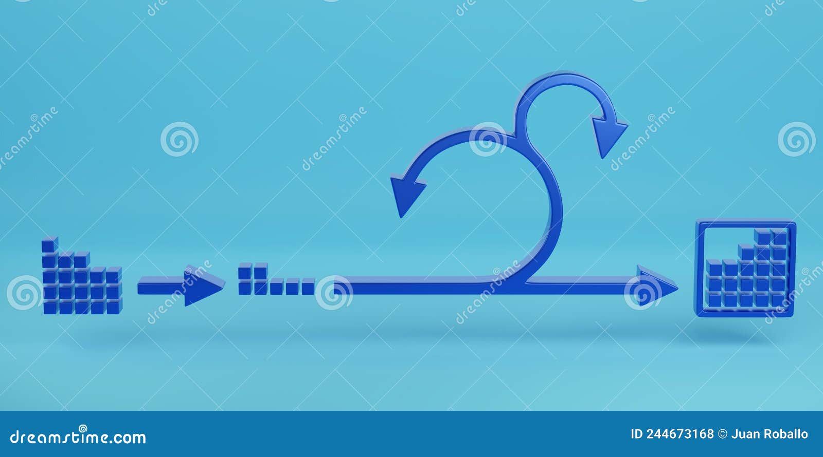 Scrum Methodology Process in Three Dimensions. 3d Illustration Stock ...