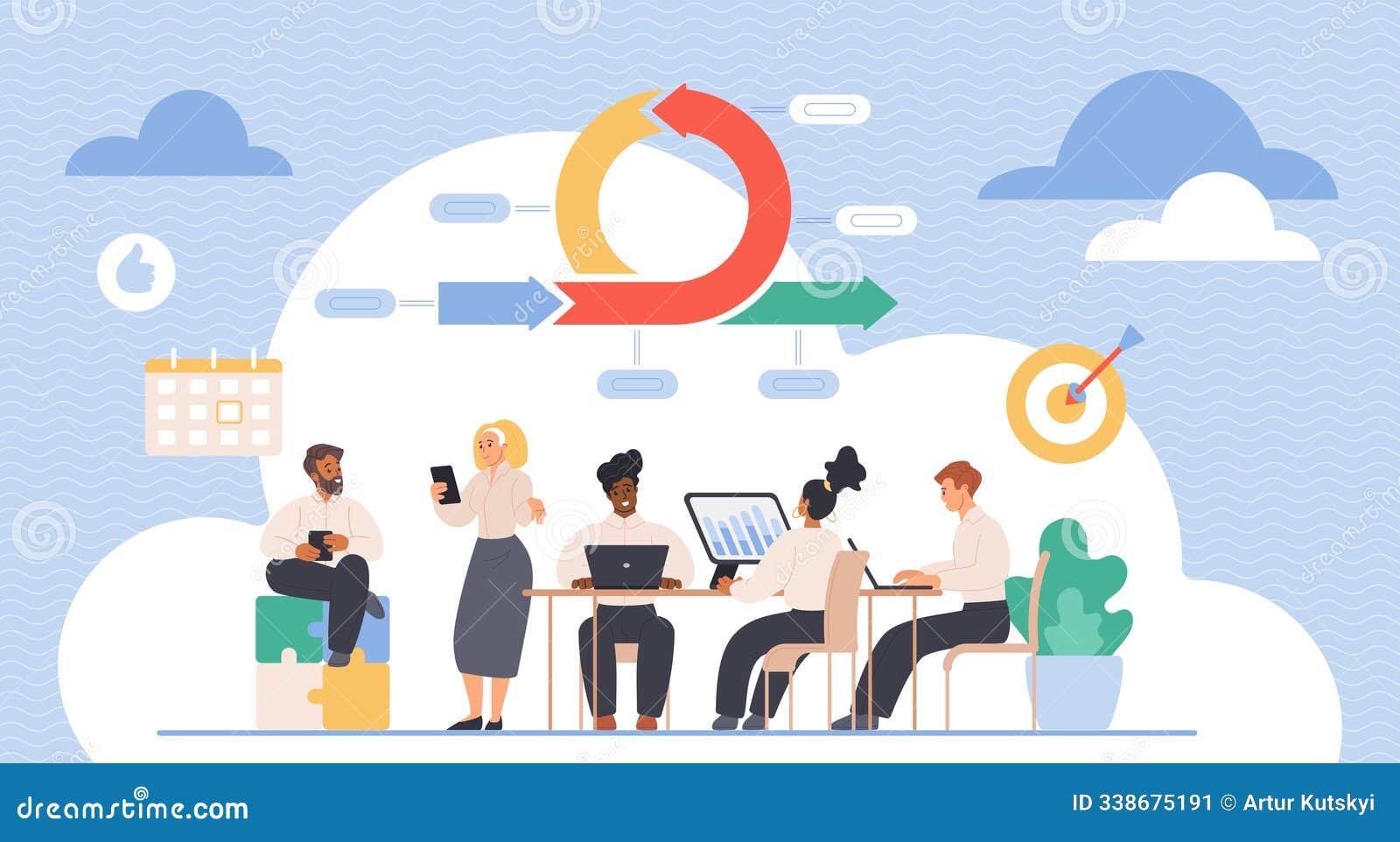 Scrum Process of Business Project Development by Tiny People Team with ...