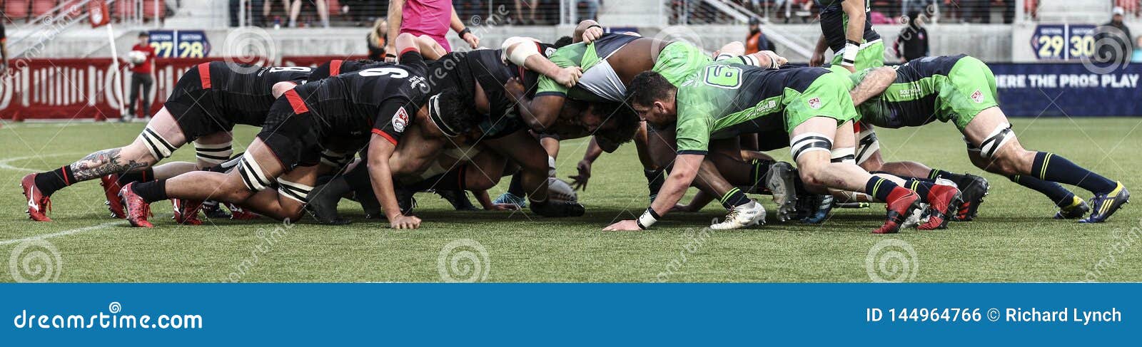 Rugby Scrum During A Training Of The Partizan Rugby Team With White ...