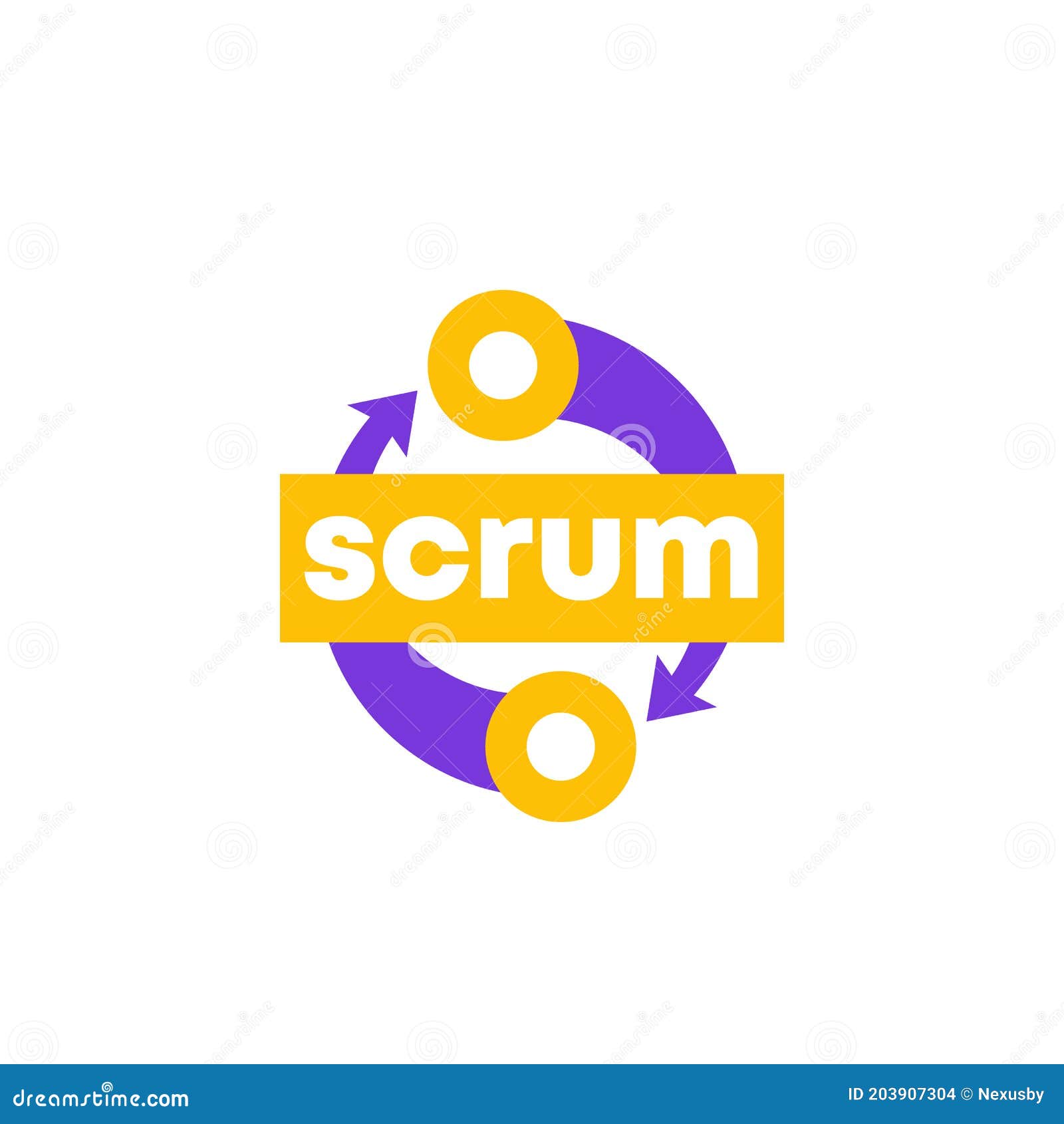 Scrum Vector Icon On White | CartoonDealer.com #203907304