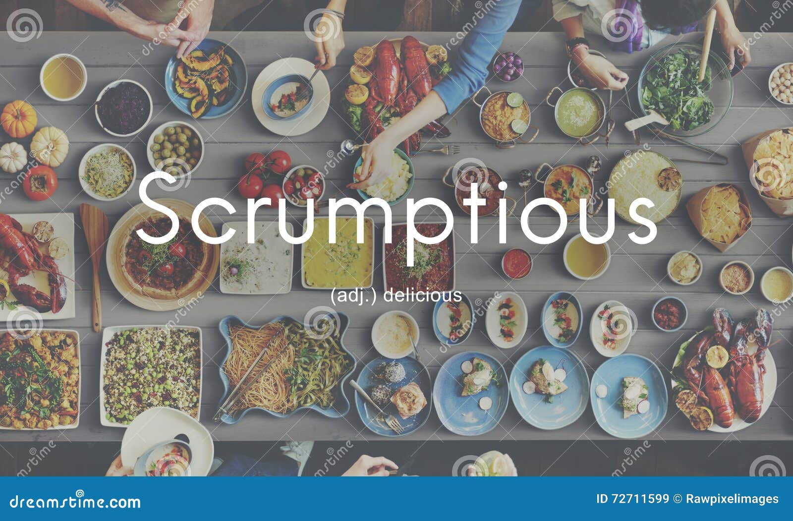 Scrumptious Delicious Appetizing Food Graphic Concept Stock Image ...