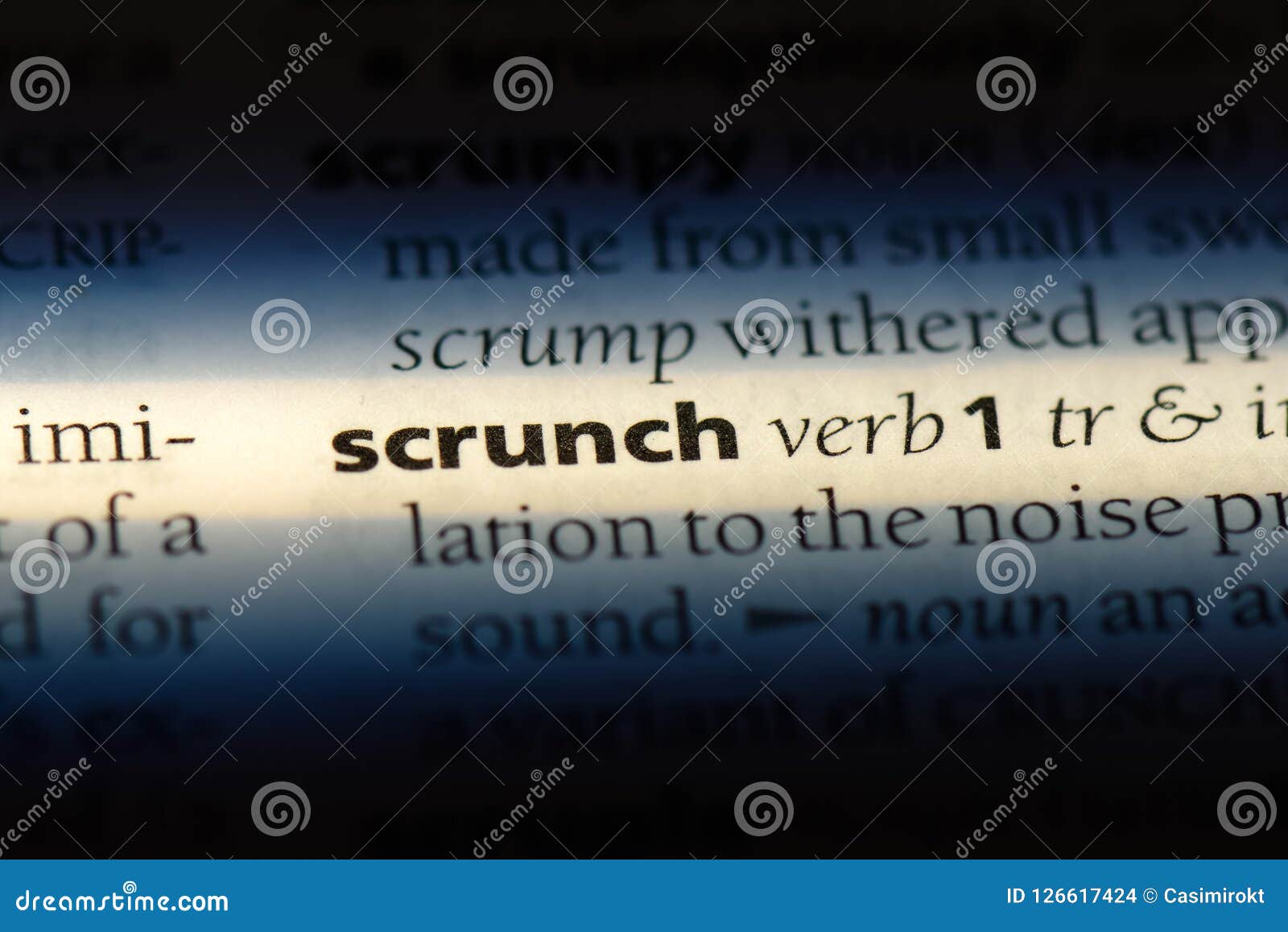 Scrunch stock photo. Image of idea, closeup, dictionary - 126617424