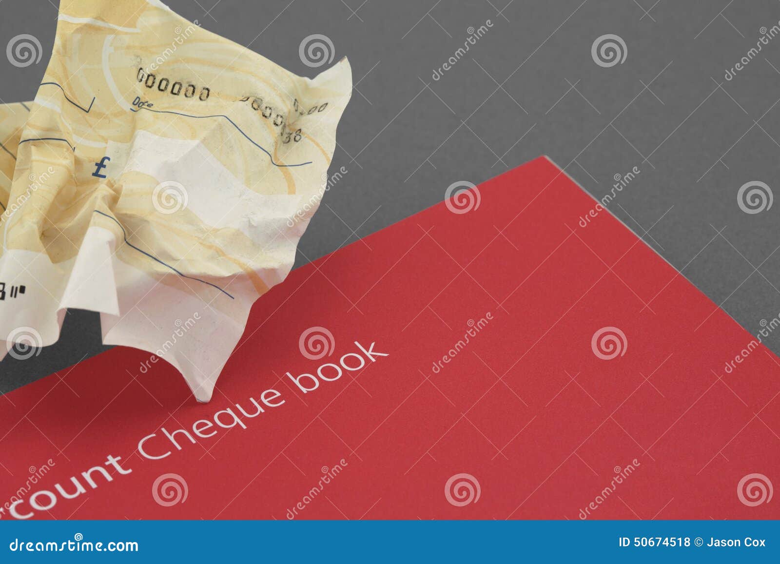 Scrunched Blank Cheque Stock Photo | CartoonDealer.com #50674344