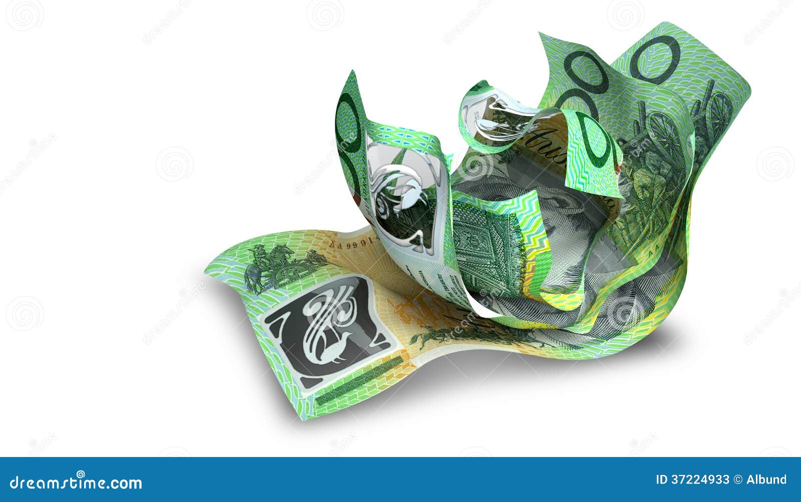 Scrunched Up Australian Dollar Notes Stock Image - Image of petty, shot ...