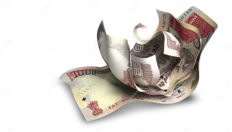 Scrunched Up Indian Rupee Notes Stock Photo - Image of scrunched ...