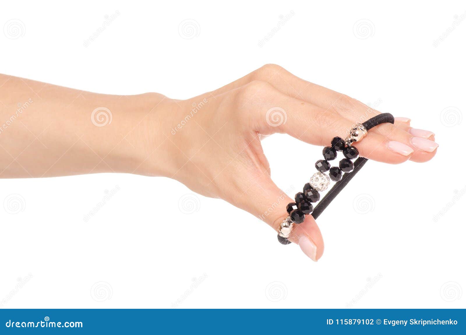 Scrunchy in the hand stock photo. Image of hair, bright - 115879102