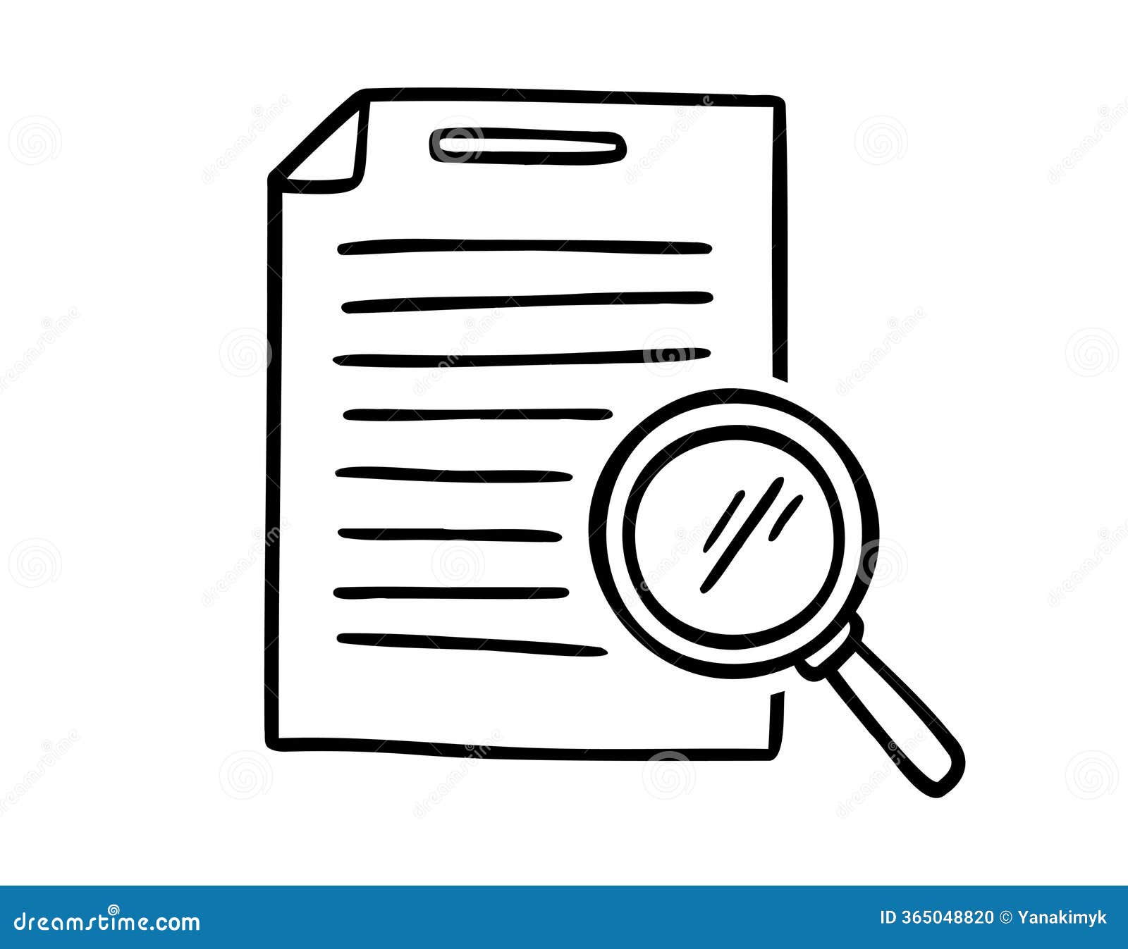 Scrutiny Document Plan Icon In Comic Style. Review Statement Vector ...