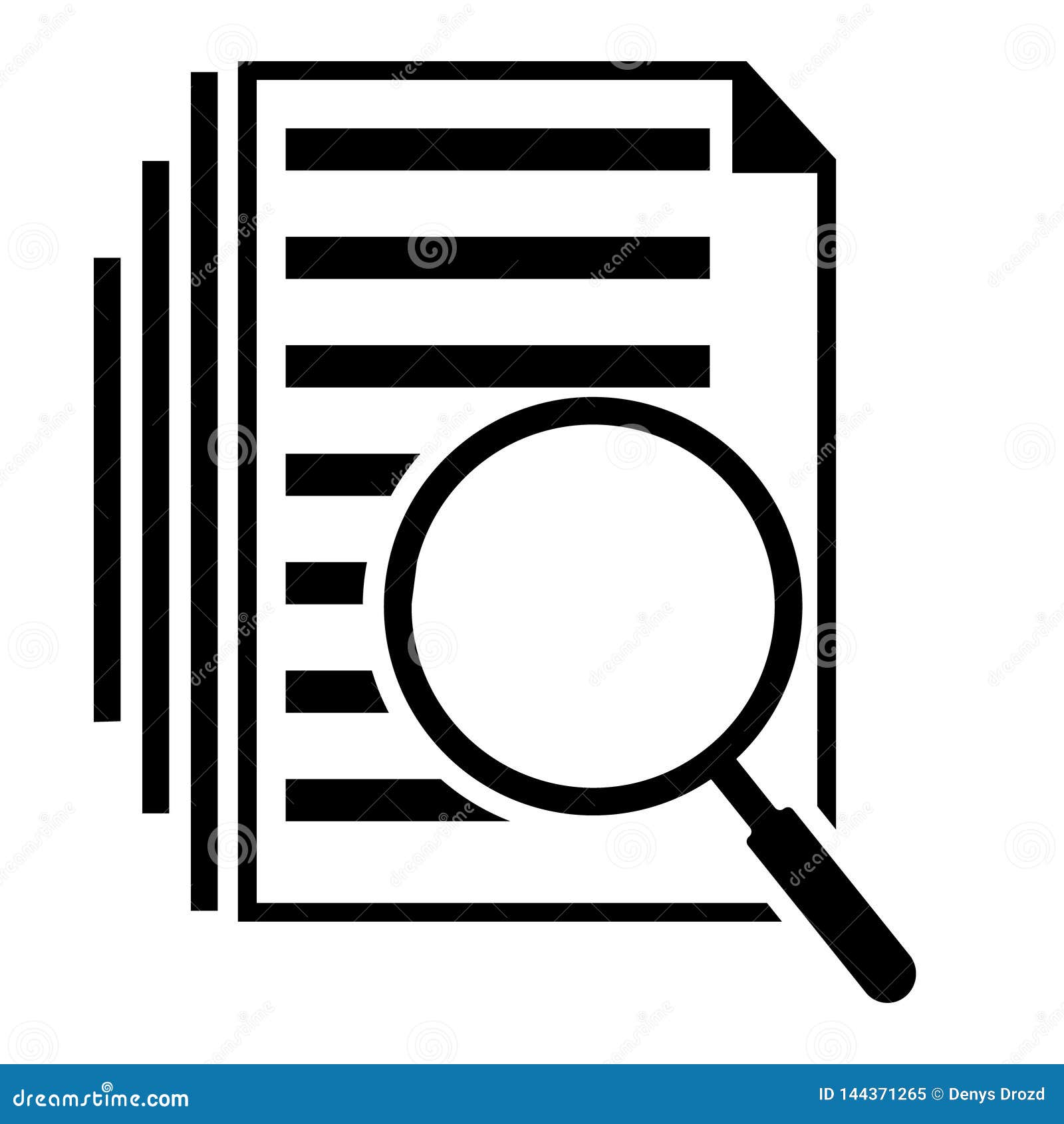 Scrutiny Document Plan Icon in Flat Style. Review Statement Vector ... Scrutiny Document Plan Icon in Flat Style. Review Statement Vector ...