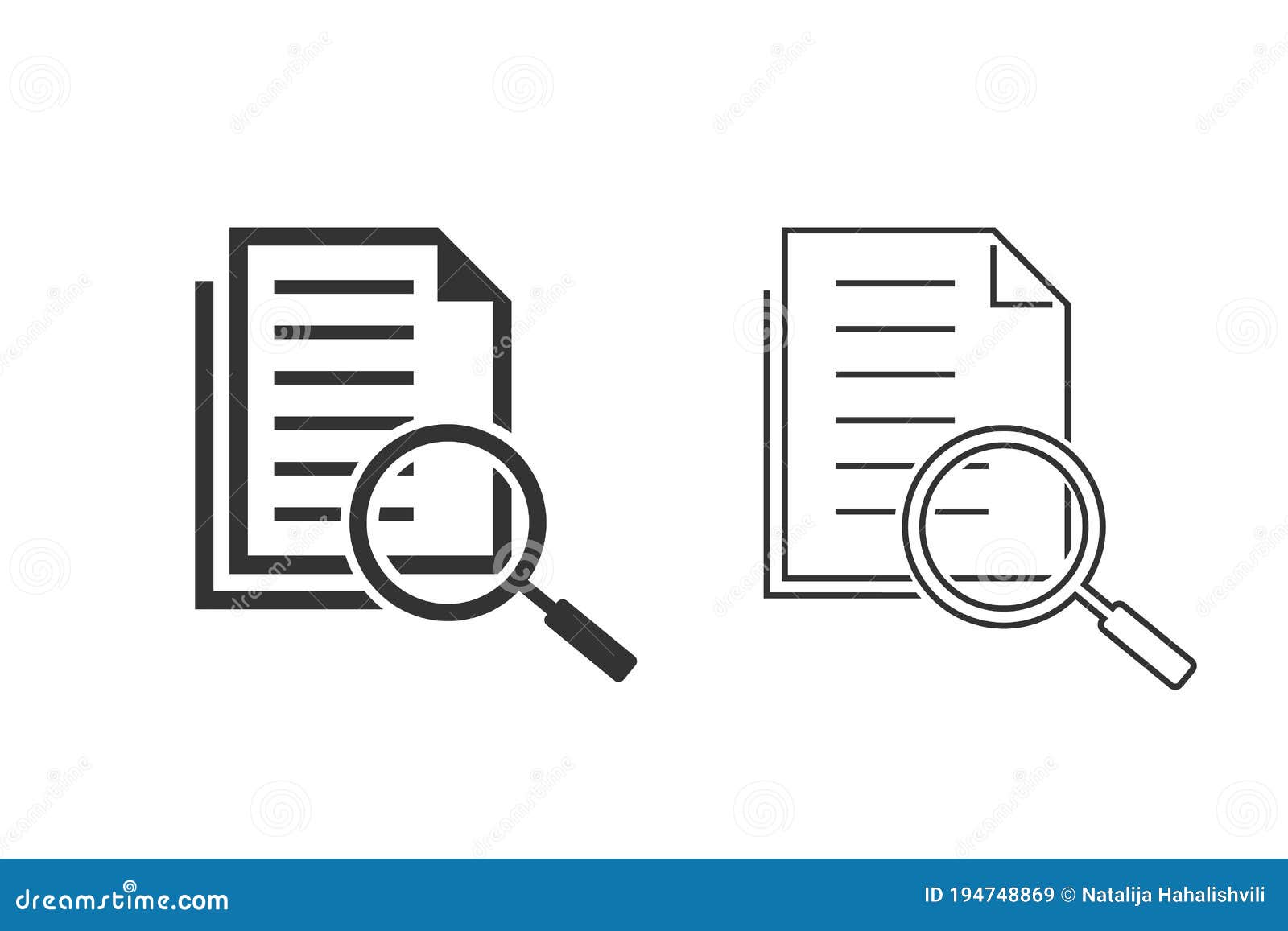 Scrutiny Document Plan Line Icon Set in Flat Style. Review Statement ... Scrutiny Document Plan Line Icon Set in Flat Style. Review Statement ...