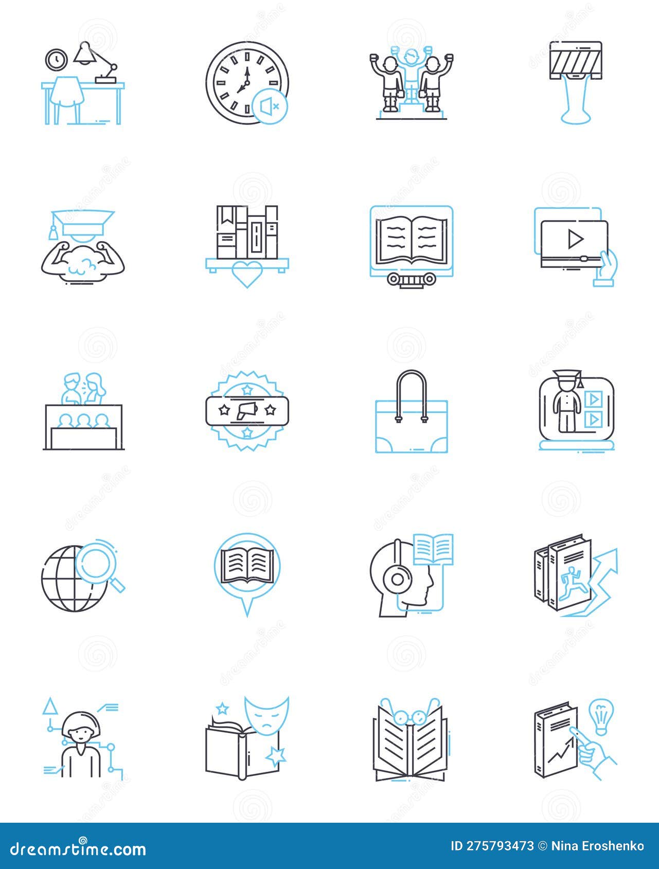 Scrutiny Proposal Linear Icons Set. Examination, Analysis, Review ...