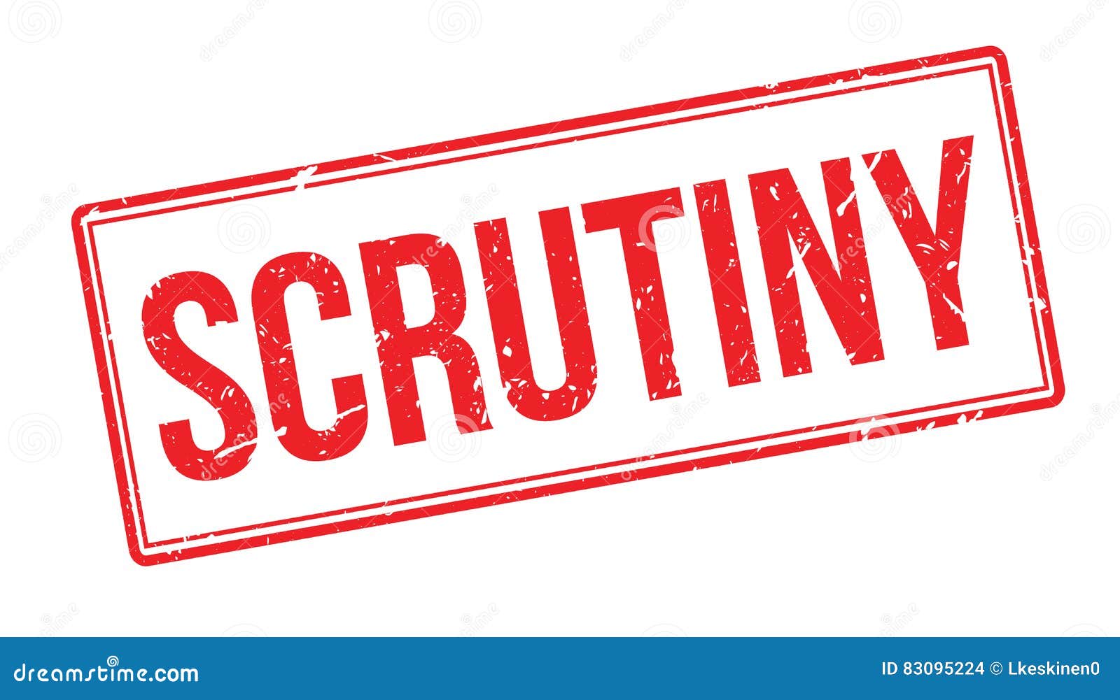Scrutiny rubber stamp stock illustration. Illustration of audit - 83095224