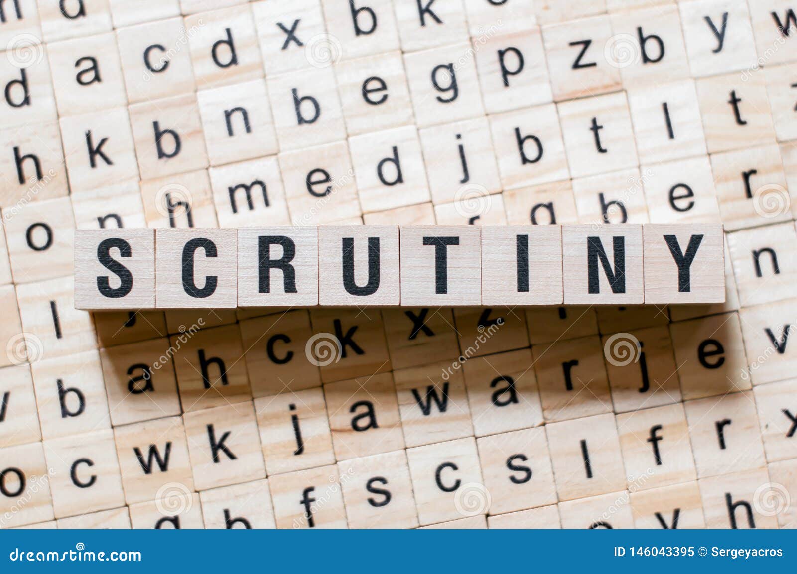 Scrutiny word concept stock image. Image of creative - 146043395