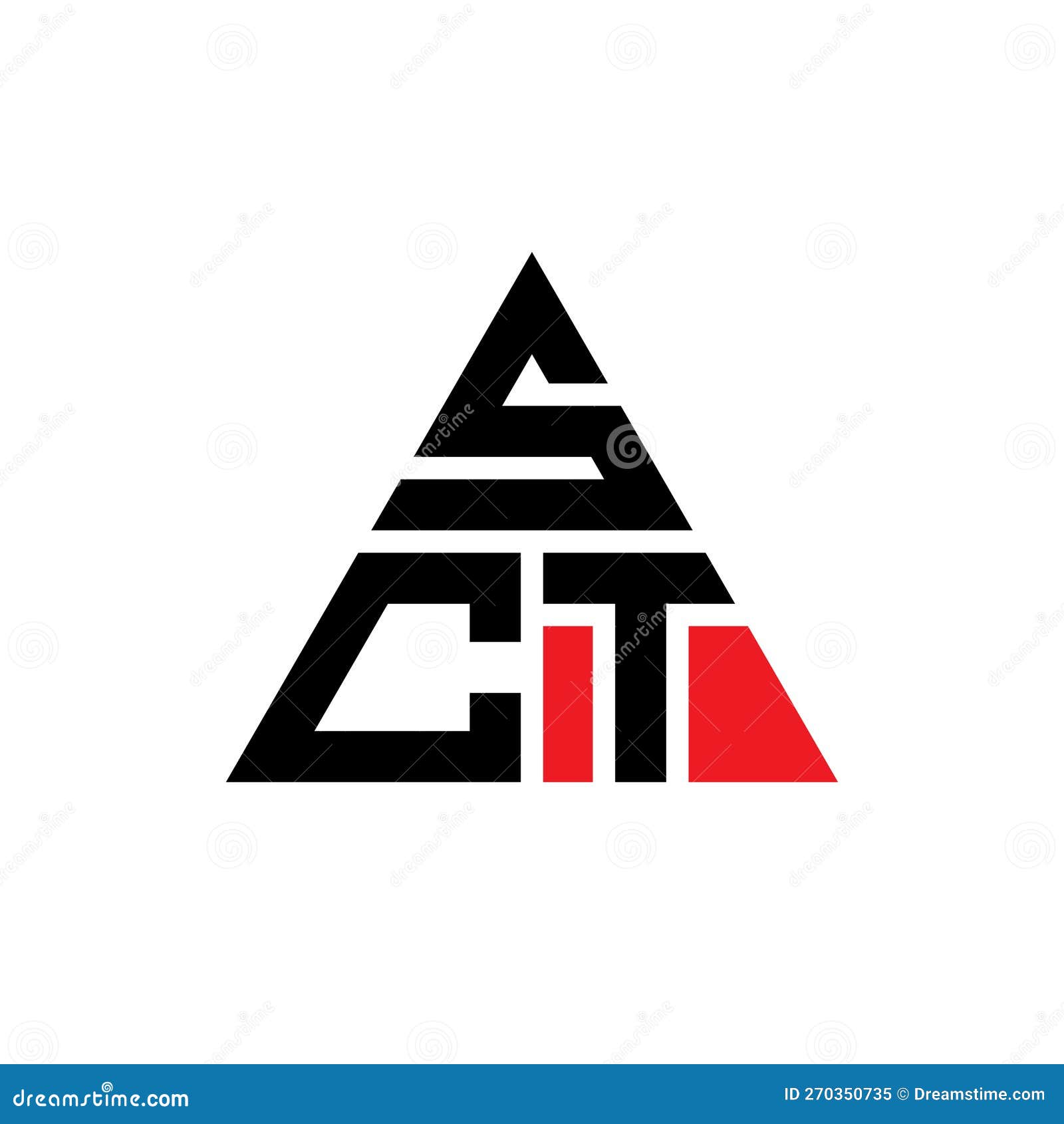 SCT Triangle Letter Logo Design with Triangle Shape. SCT Triangle Logo ...