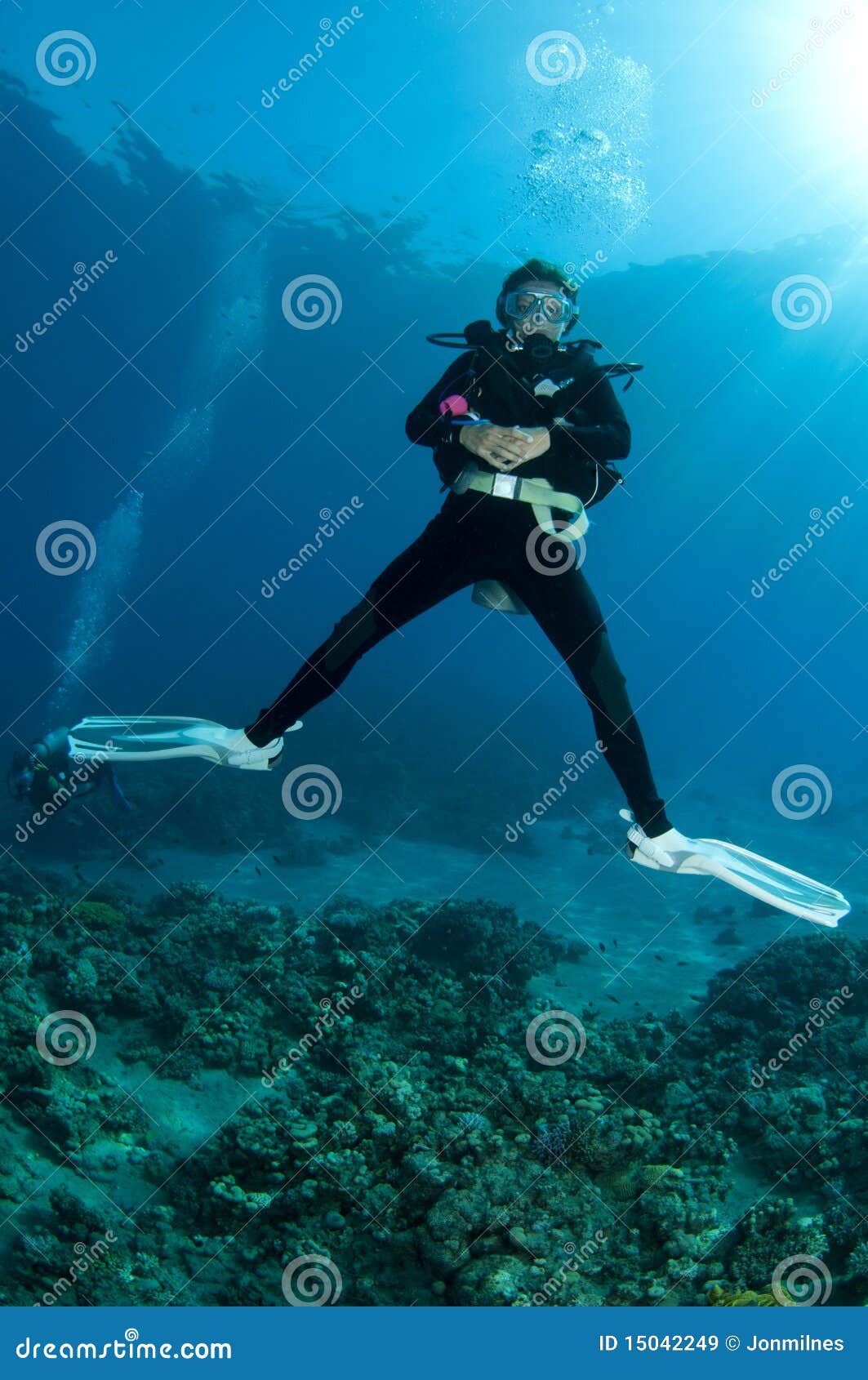Scuba diver stock image. Image of hard, aquatic, tank - 15042249