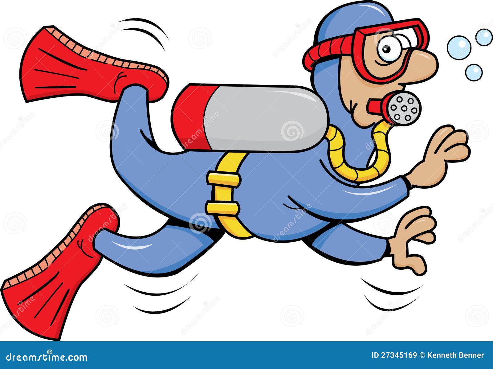 Funny Scuba Diver Clipart