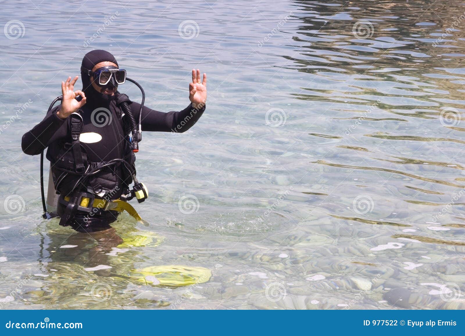 Scuba Diver stock photo. Image of empty, mysterious, ocean - 977522