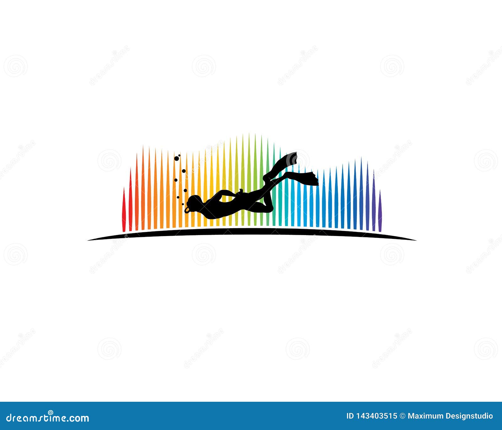 Diver Dive With Whale Shark Graphic Illustration | CartoonDealer.com ...