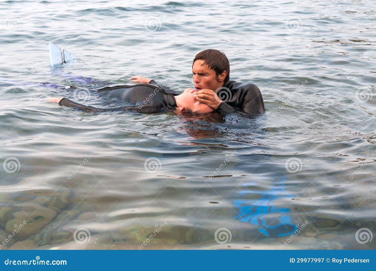 Diver rescue stock image. Image of revive, female, medical - 29977997