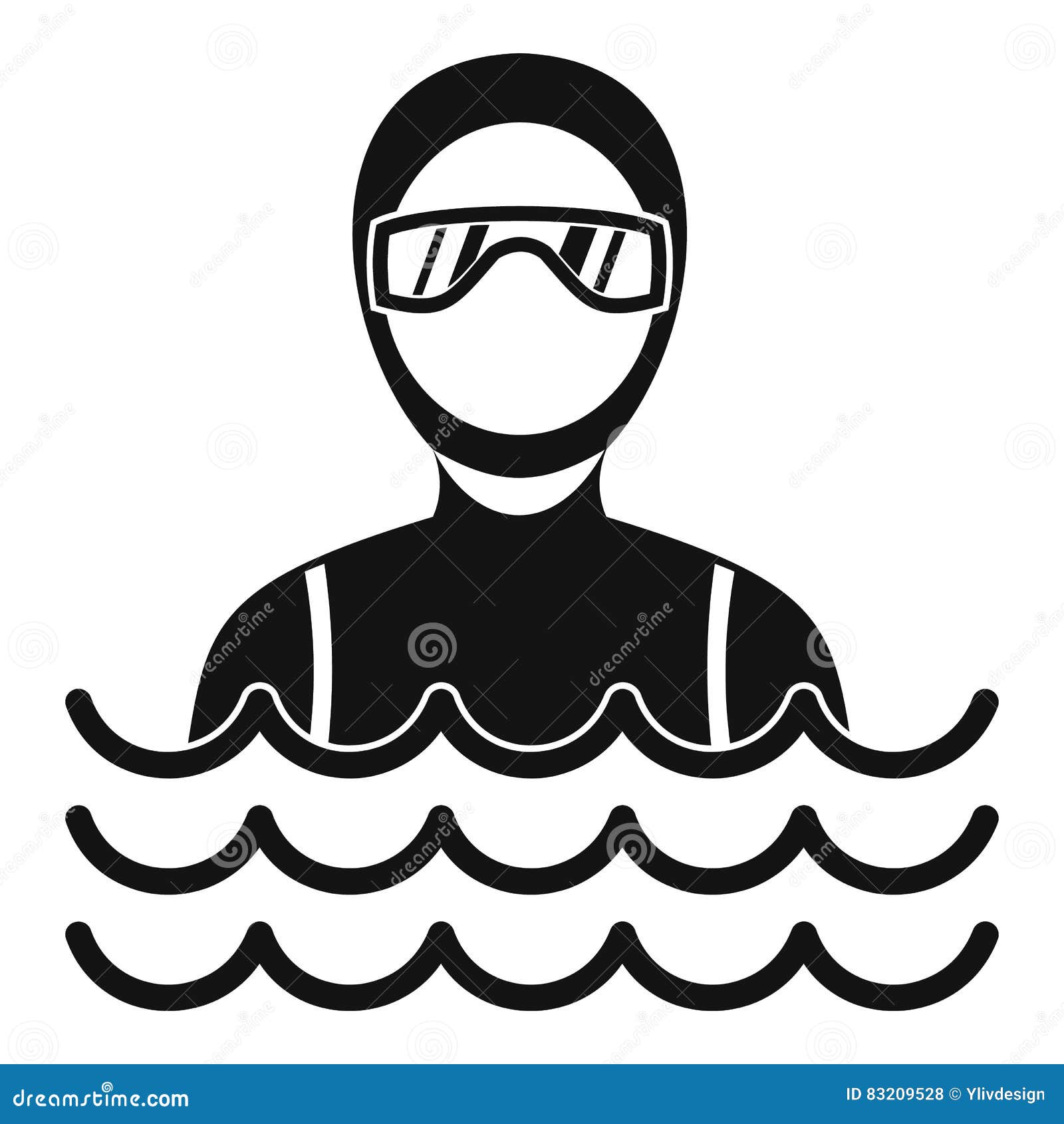 Scuba Diver Man in Diving Suit Icon, Simple Style Stock Vector ...