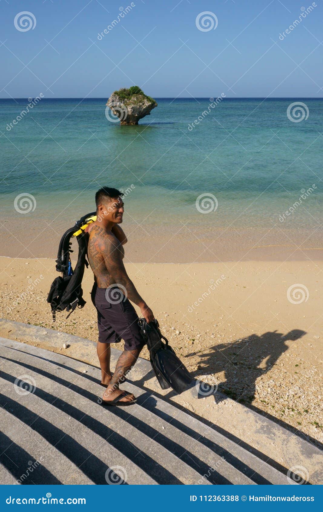 Scuba diver man in Japan stock photo. Image of surf - 112363388