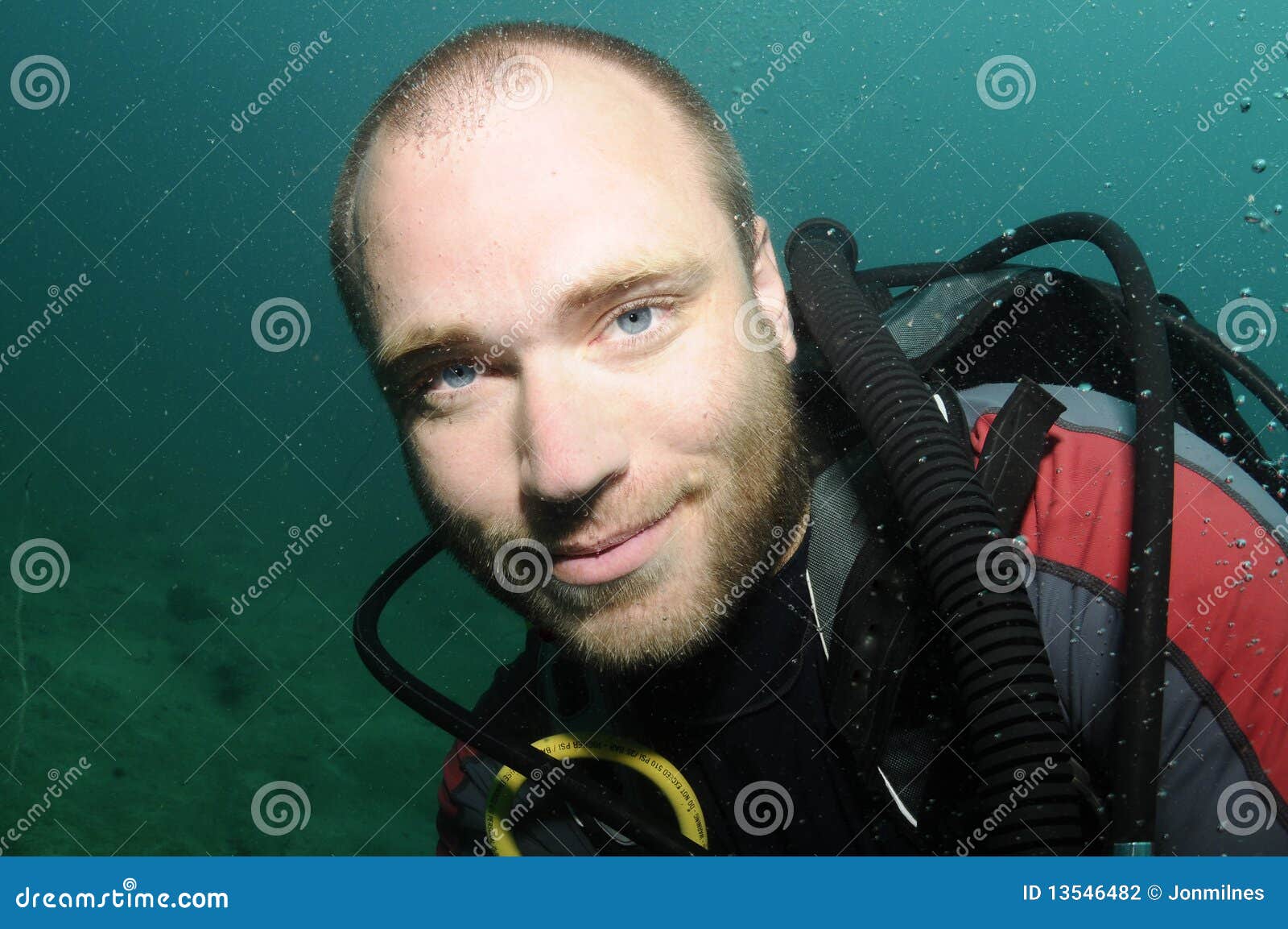 Scuba diver portrait stock photo. Image of blue, adventure - 13546482