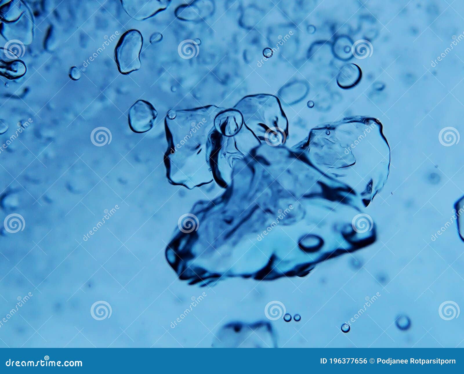 Scuba Diver`s Air Bubbles Underwater Go To the Surface Stock Photo ...