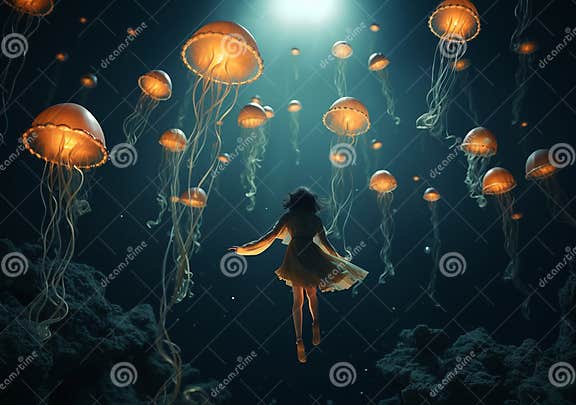 Scuba Diver Underwater, Generated in AI Stock Illustration ... Scuba Diver Underwater, Generated in AI Stock Illustration ...