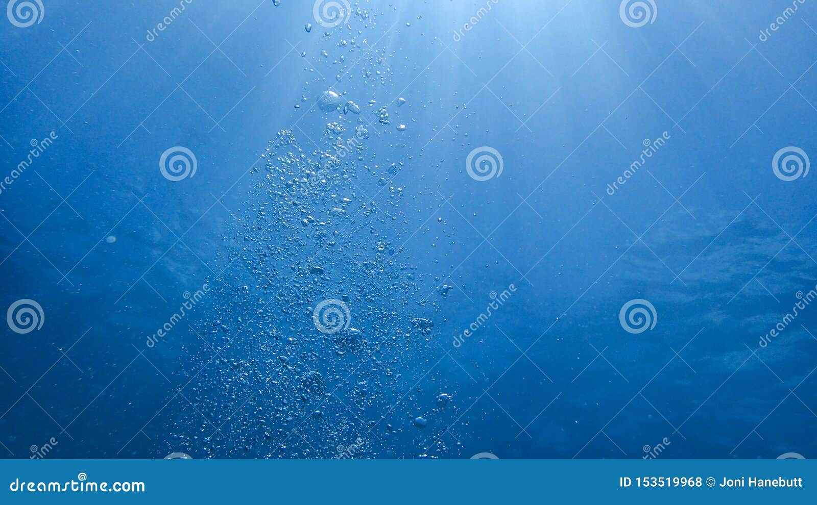 Scuba Divers Bubbles Rising into Sun Rays Stock Photo - Image of travel ...
