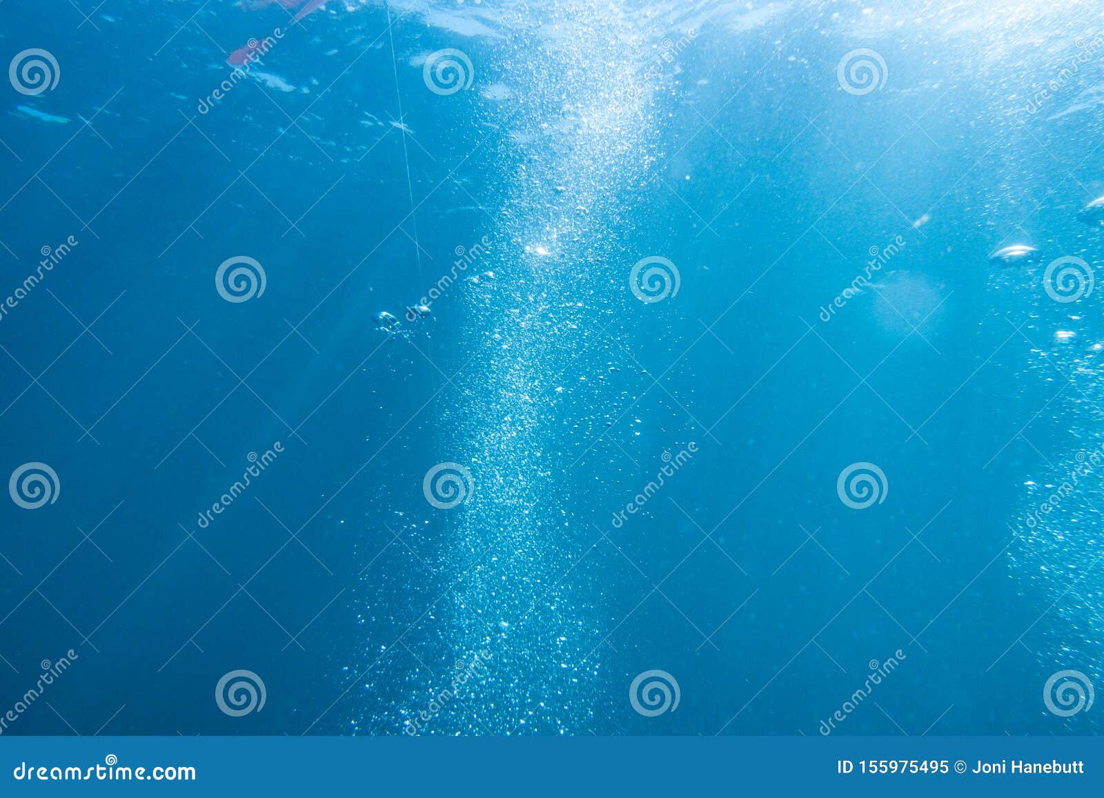 Scuba Diving Bubbles with Sun and Rays Stock Image - Image of aqua ...