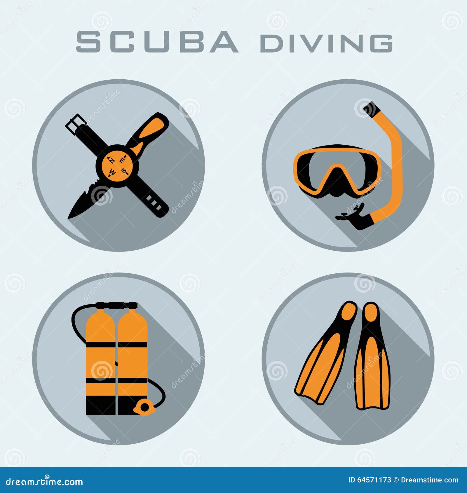 Scuba diving icon stock illustration. Illustration of icons - 64571173