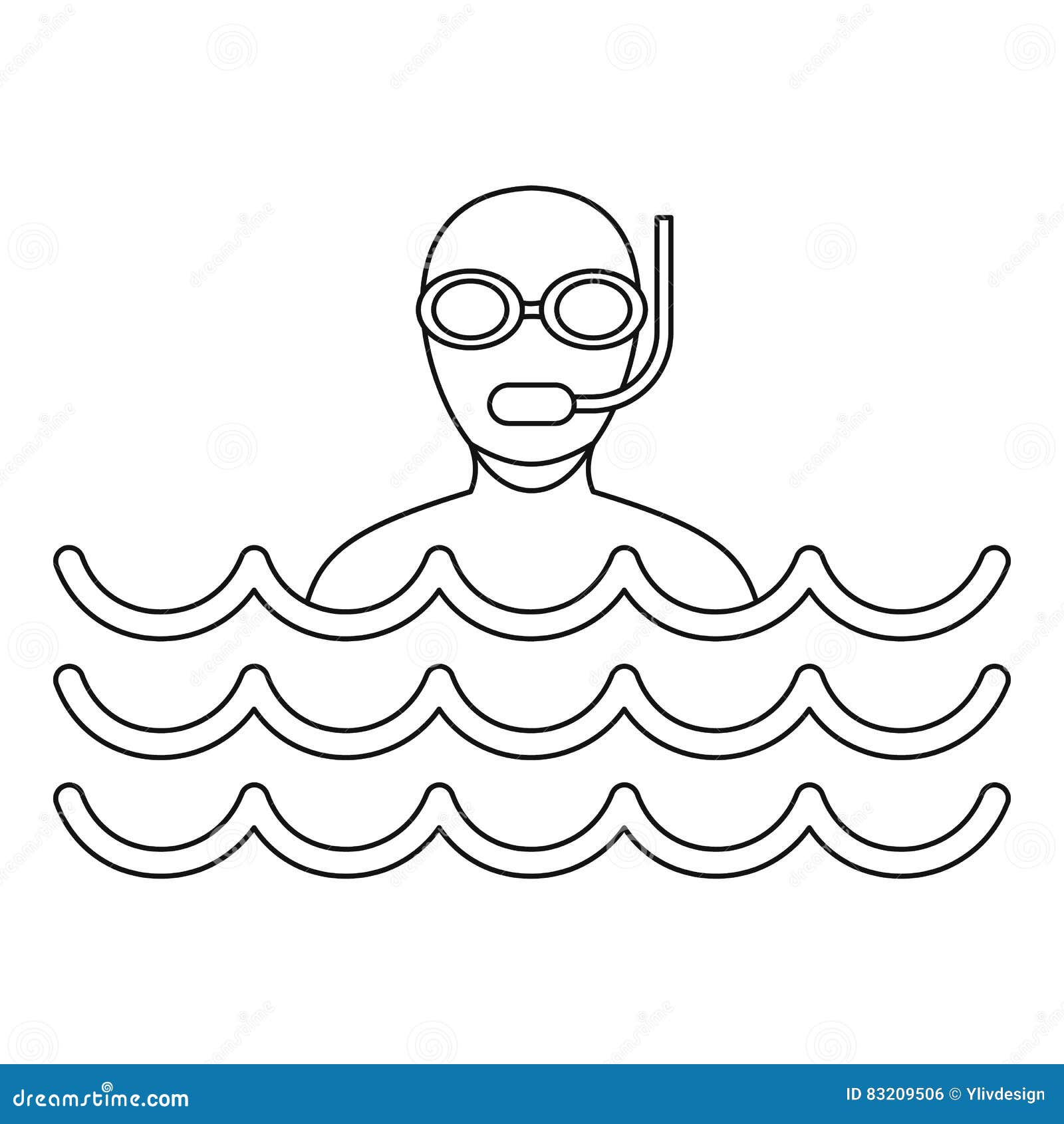 Scuba Diving Icon, Simple Style Stock Vector - Illustration of bubble ...