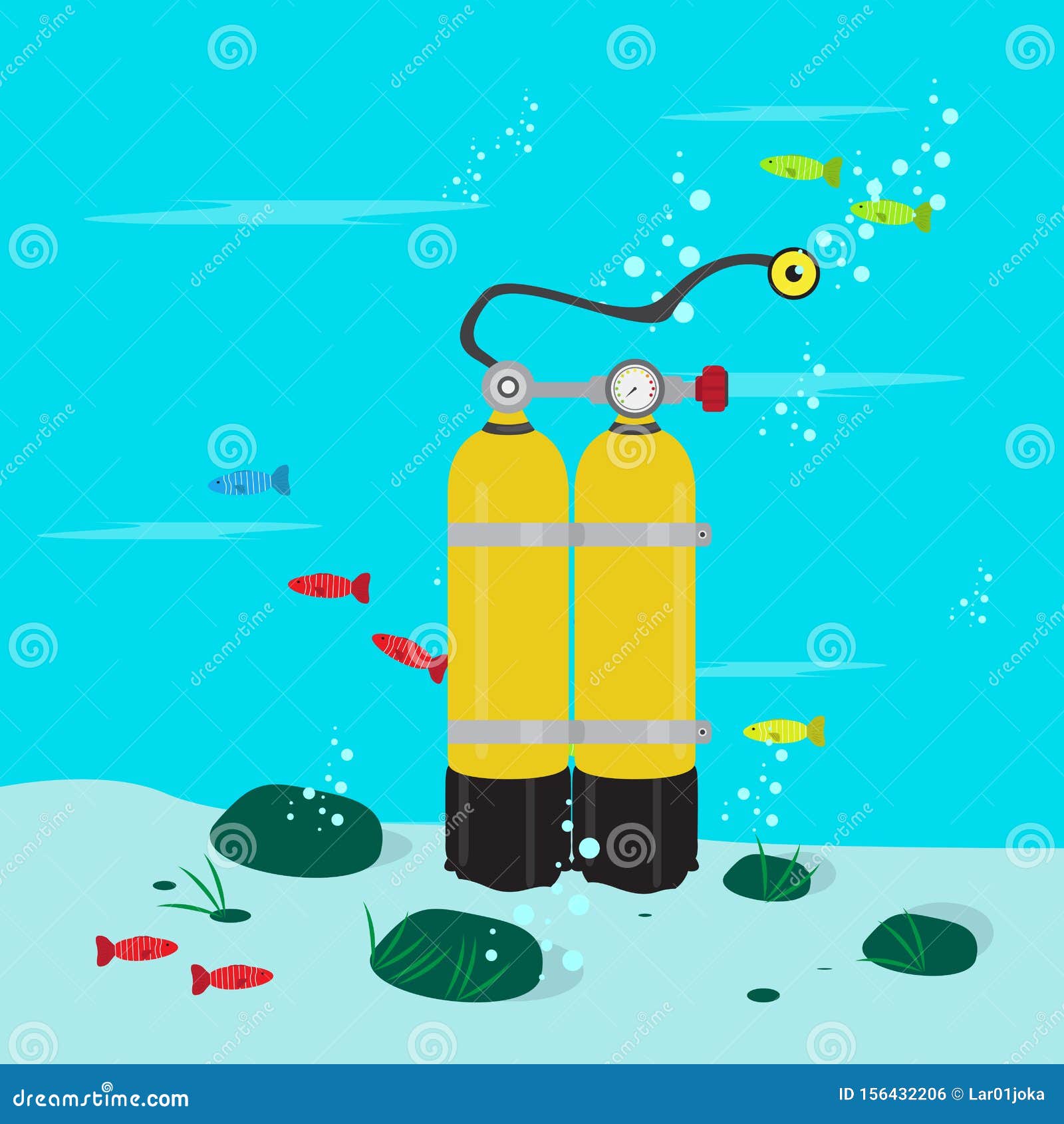 Scuba Diving Illustration - Vector Stock Vector - Illustration of sport ...