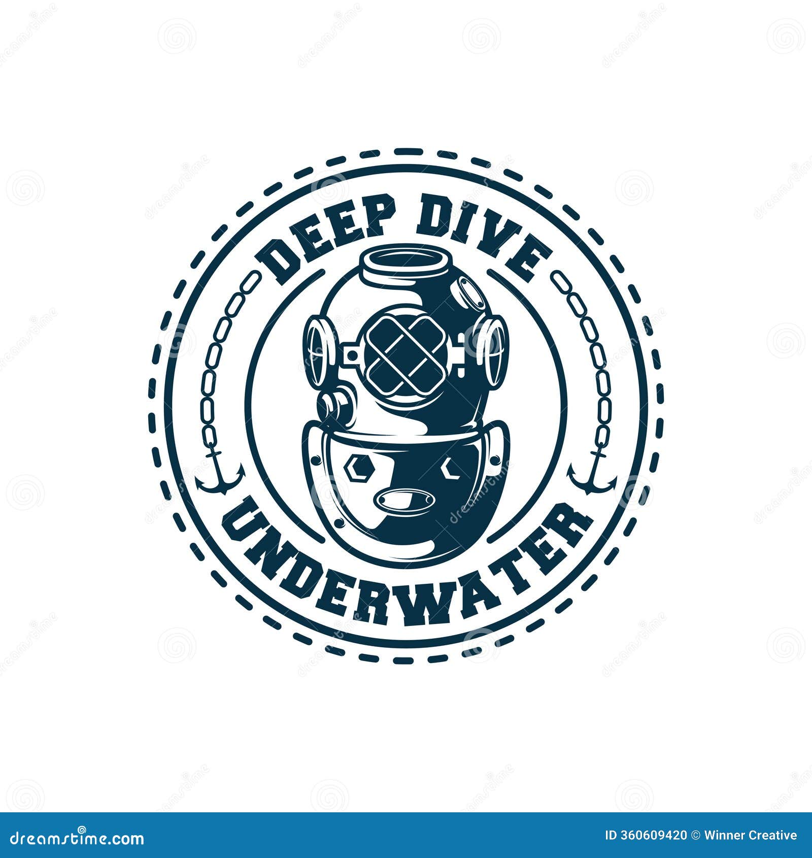 Scuba Diving Logo. Dive Sport Logo Design Illustration Vector Stock ...