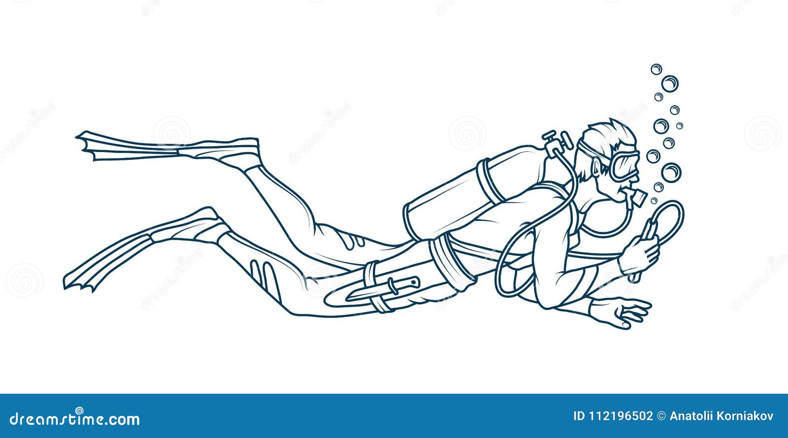 Scuba Diving Logo. Diver with Scuba Stock Vector - Illustration of ...