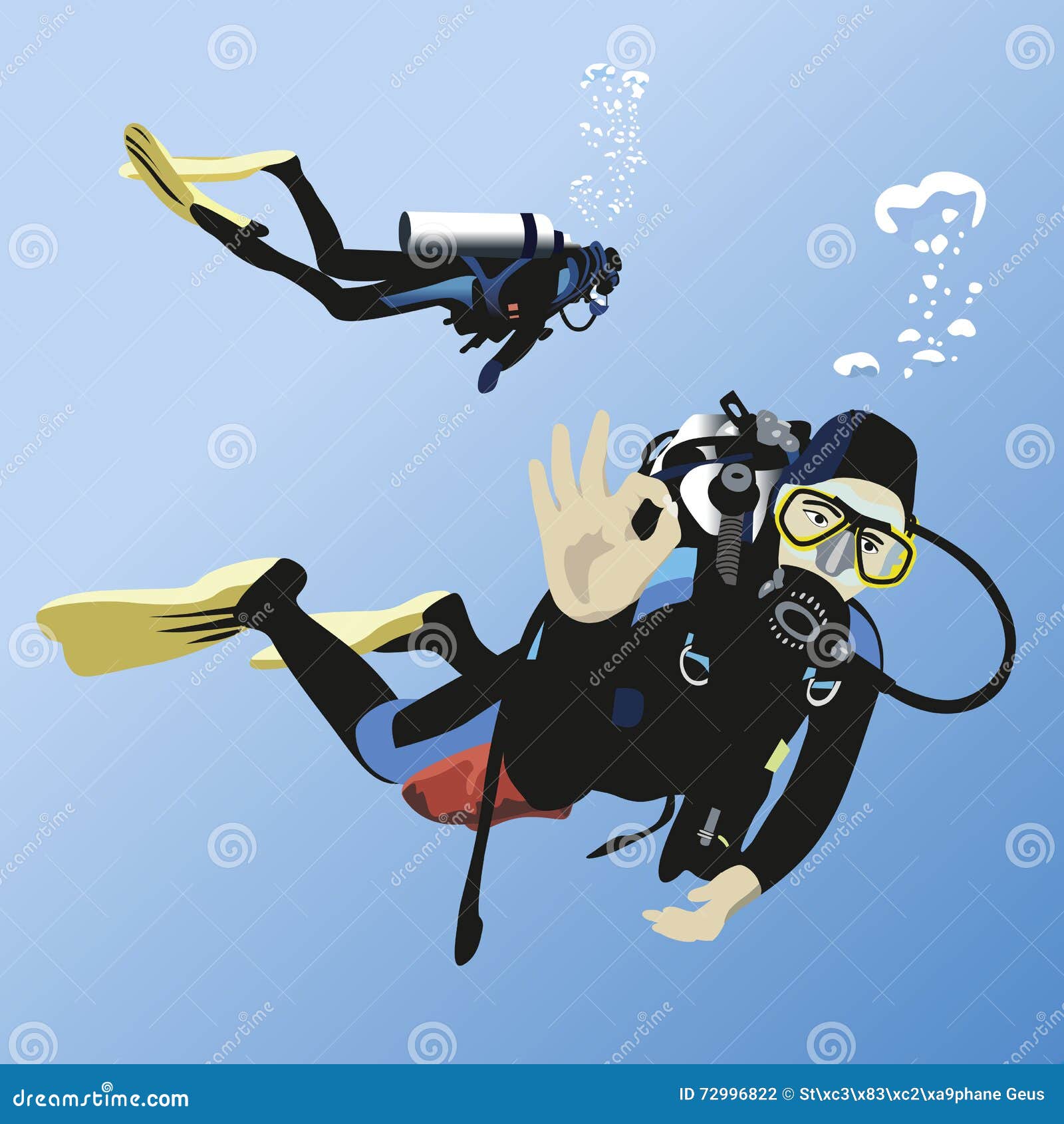 Scuba diving stock illustration. Illustration of diver - 72996822