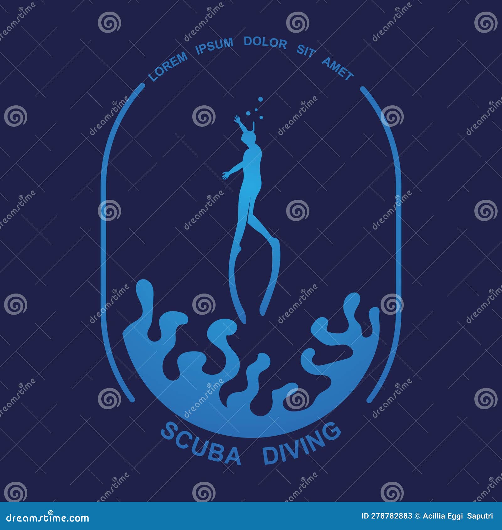 Scuba Diving Sport Logo Vector Stock Vector - Illustration of sport ...