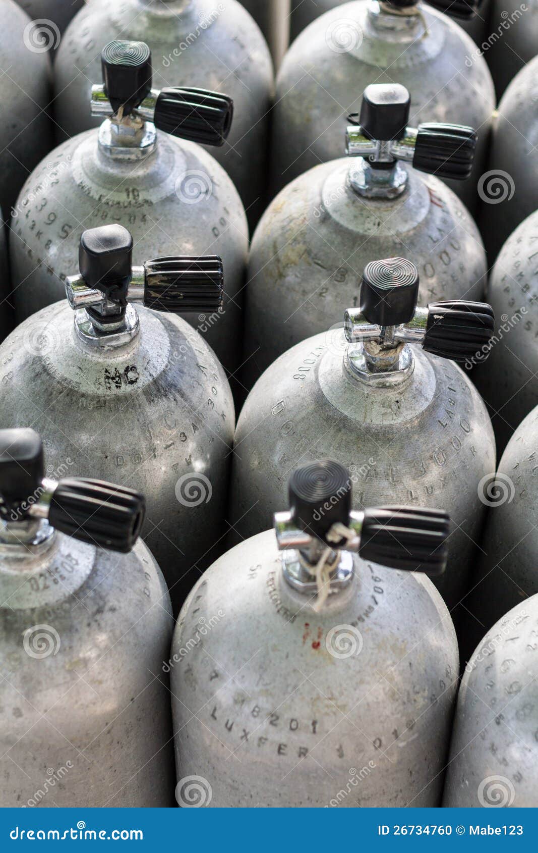 Scuba diving tanks stock photo. Image of bottles, scuba - 26734760