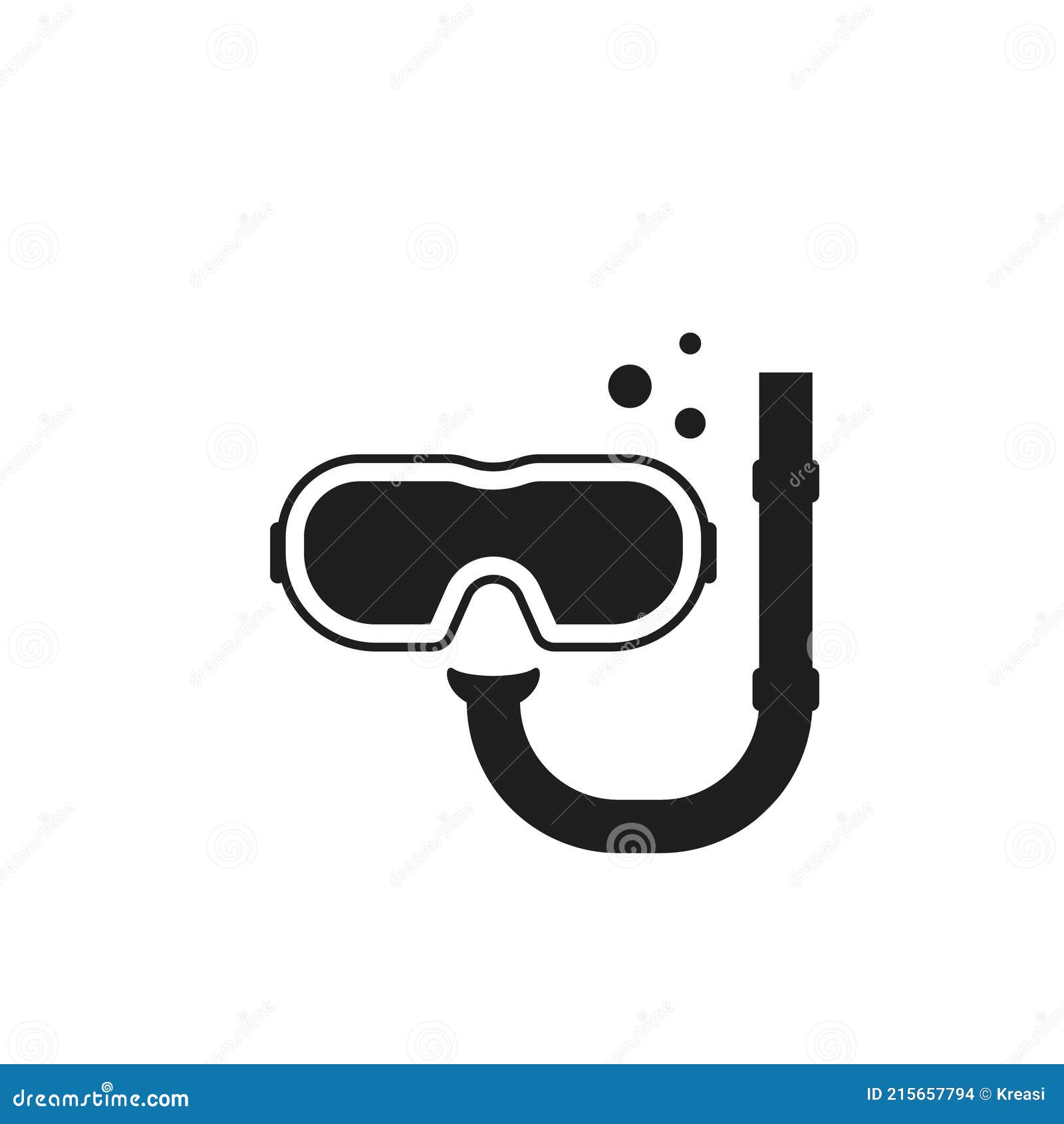Scuba Goggles And Snorkel Of Different Color And Shape Vector Set ...
