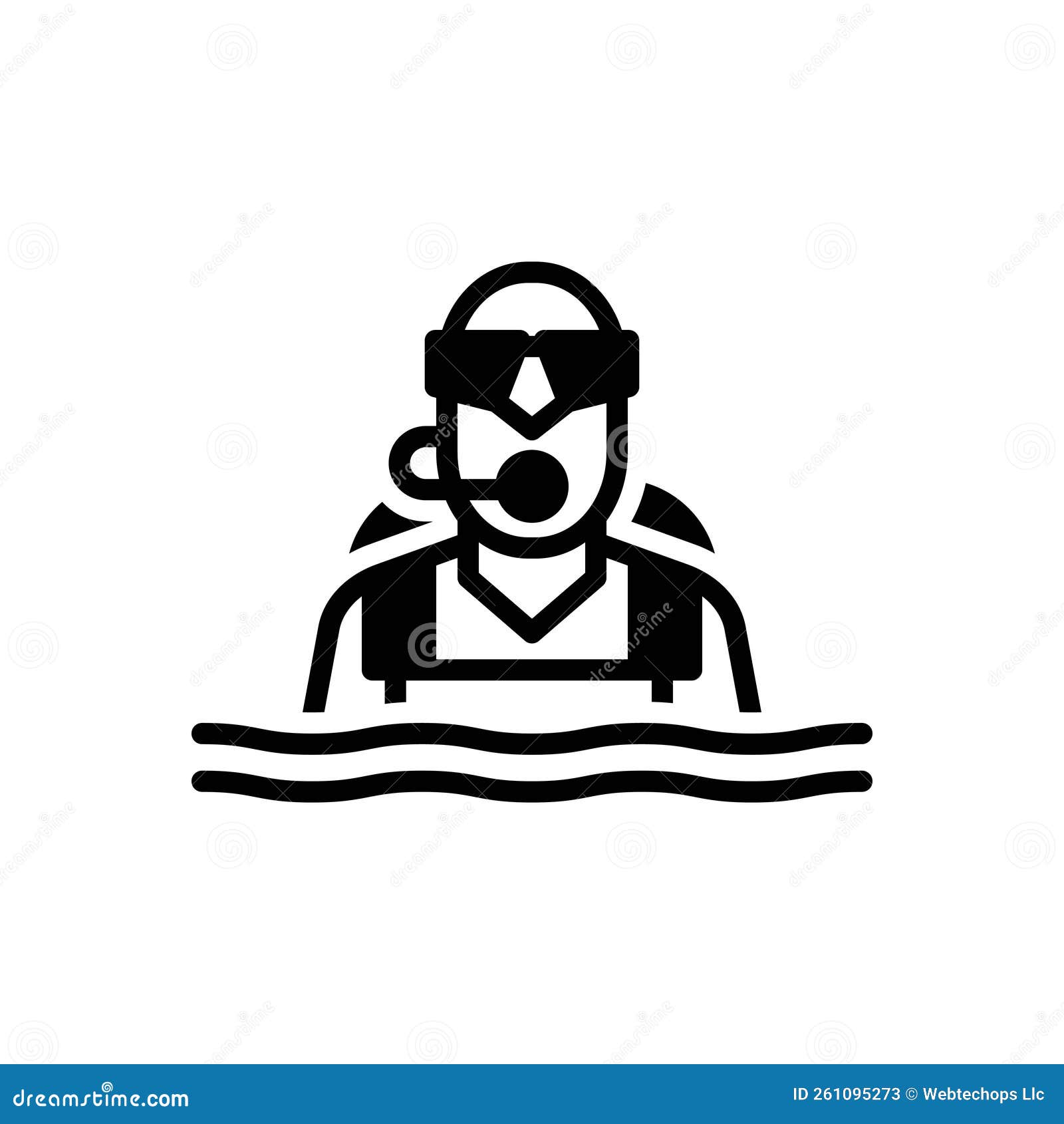 Black Solid Icon for Scuba, Diver and Pearl Stock Vector - Illustration ...