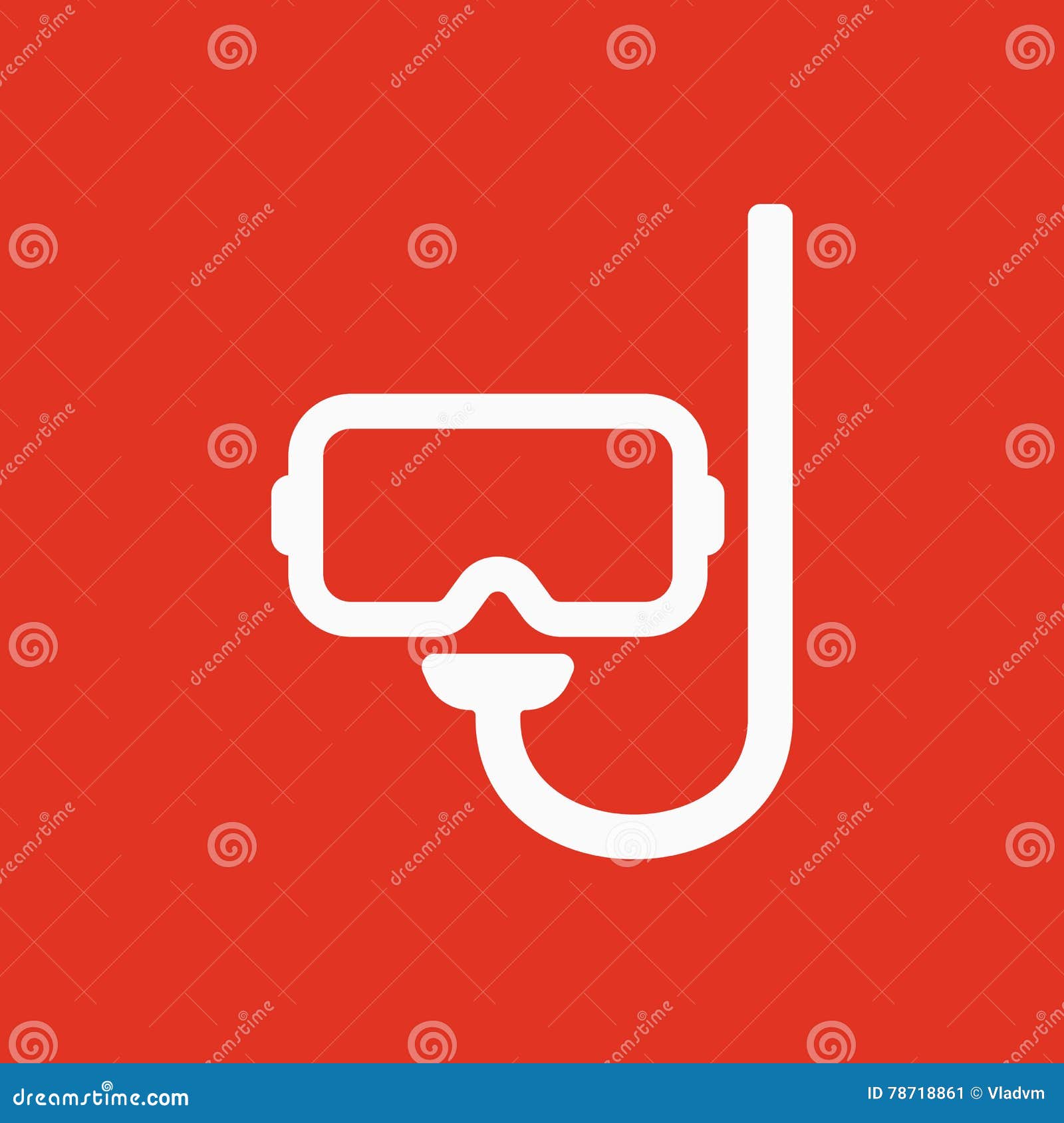 The Scuba Mask Icon. Diving Symbol Stock Vector - Illustration of ...