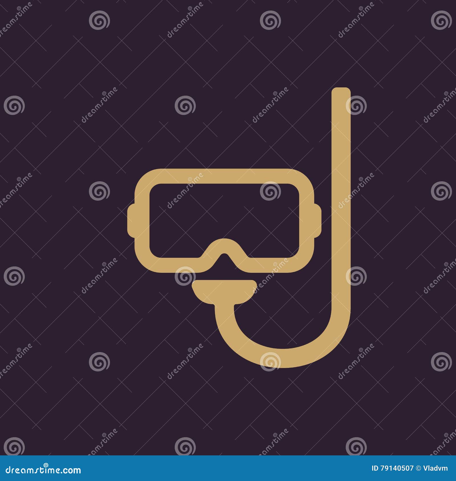 The Scuba Mask Icon. Diving Symbol Stock Vector - Illustration of ...