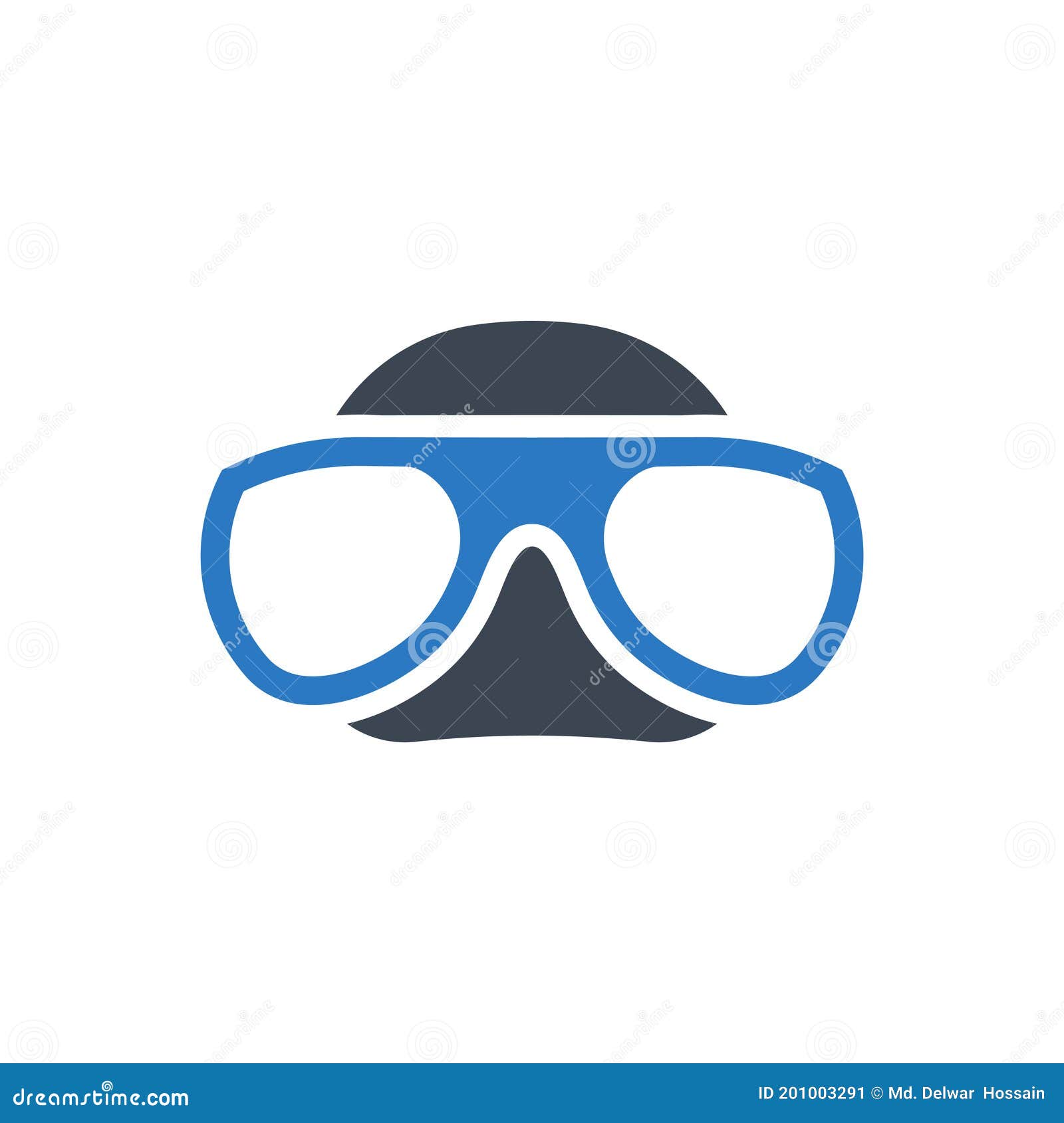 Scuba Mask Icon. Simple Vector Graphics Stock Vector - Illustration of ...