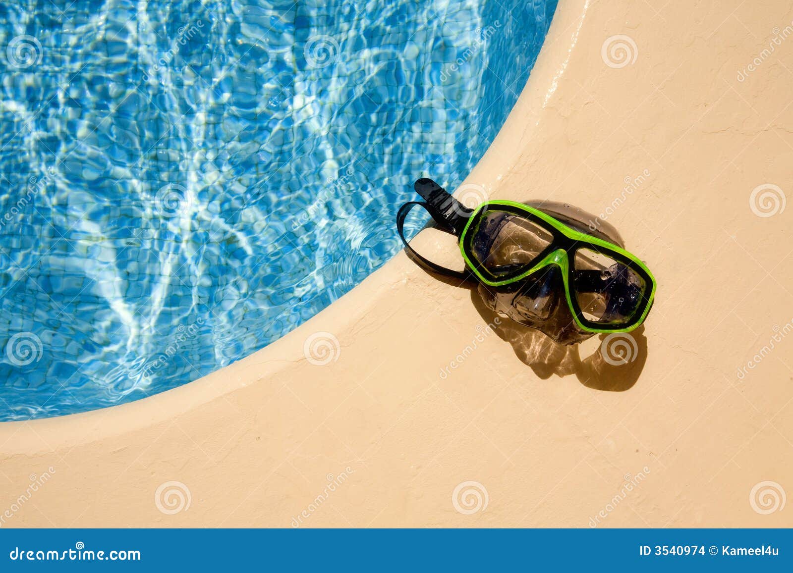Scuba mask at the poolside stock photo. Image of sport - 3540974