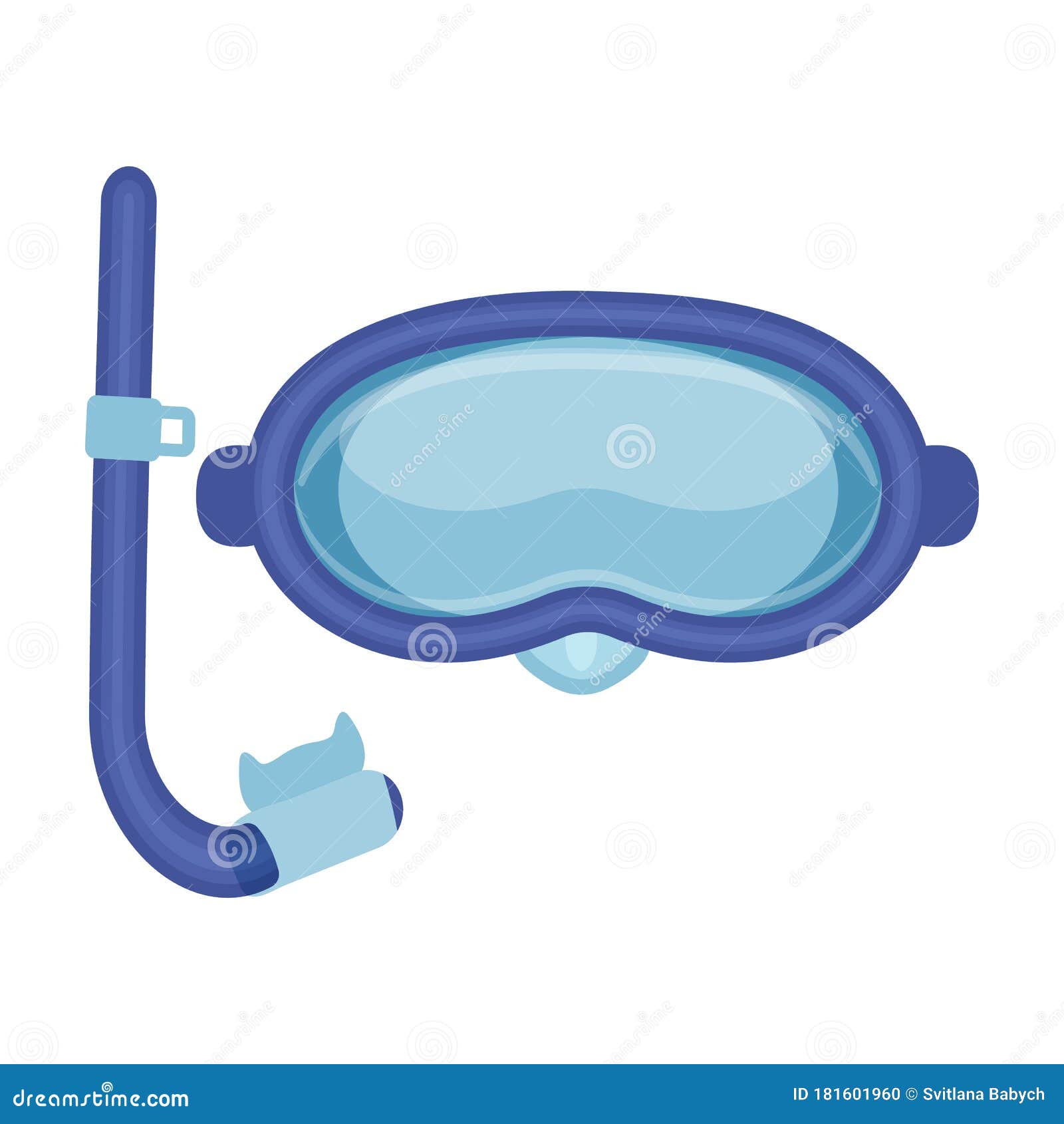 Scuba Mask And Fin Cartoon Vector | CartoonDealer.com #194801179