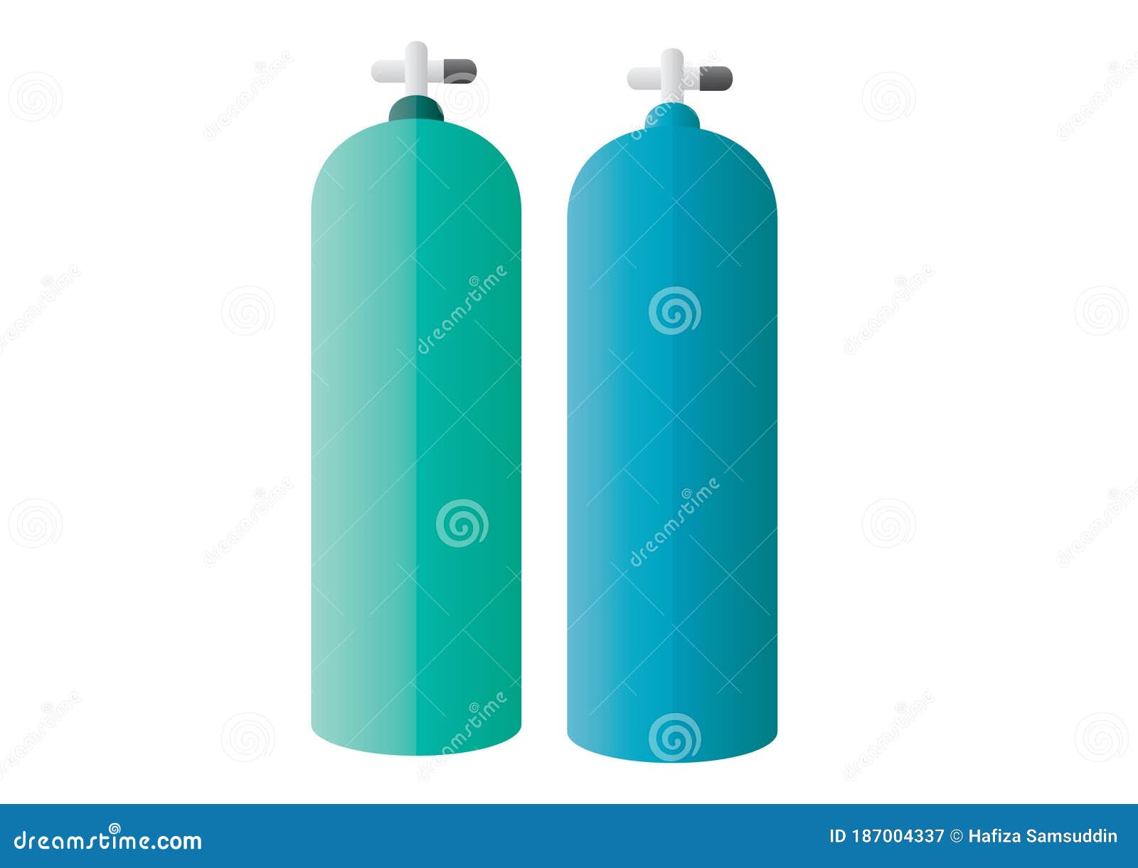 Scuba Tanks. Vector Illustration Decorative Design Stock Vector ...