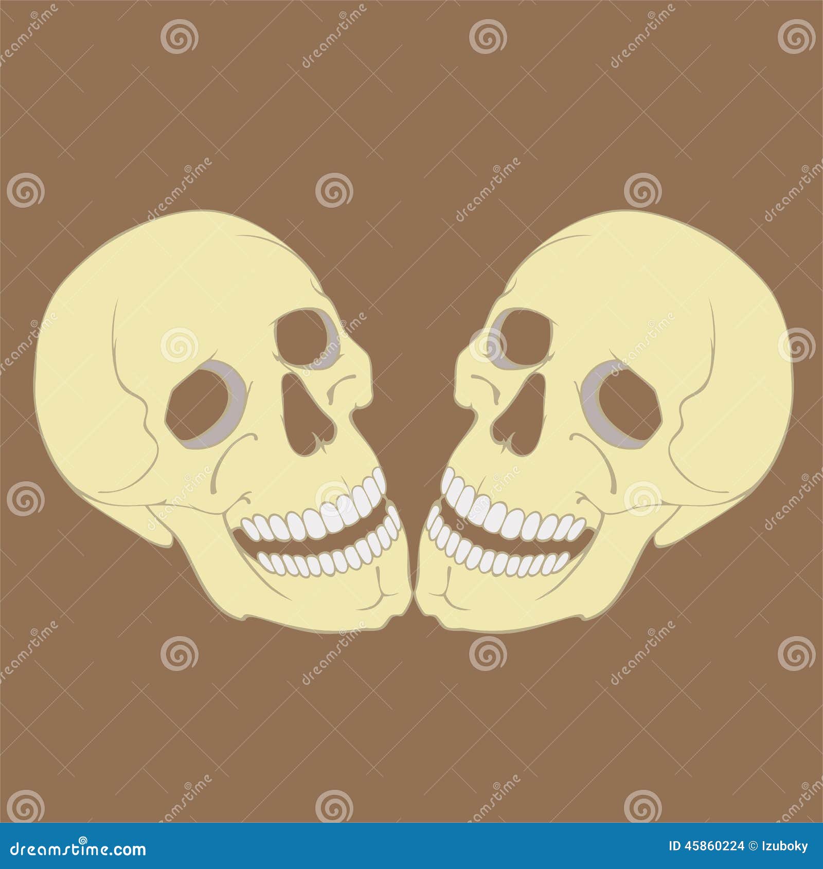 Scull Fun Cartoon Halloween Stock Vector - Illustration of cartoon ...