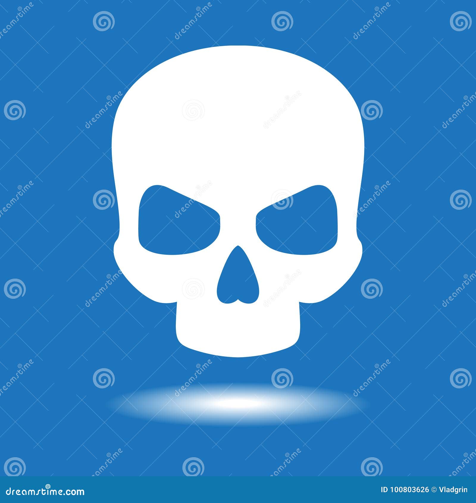 Scull icon stock vector. Illustration of skeleton, anatomy - 100803626