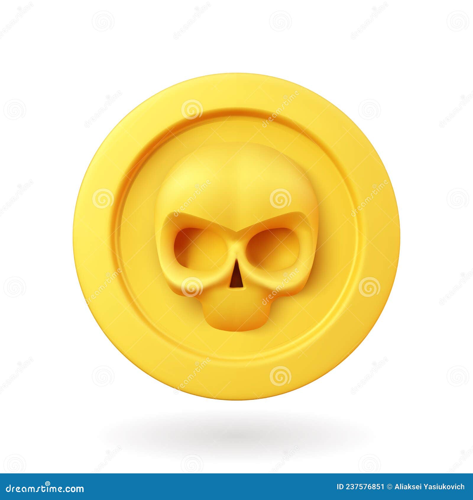 Scull vector coin. stock vector. Illustration of jack - 237576851