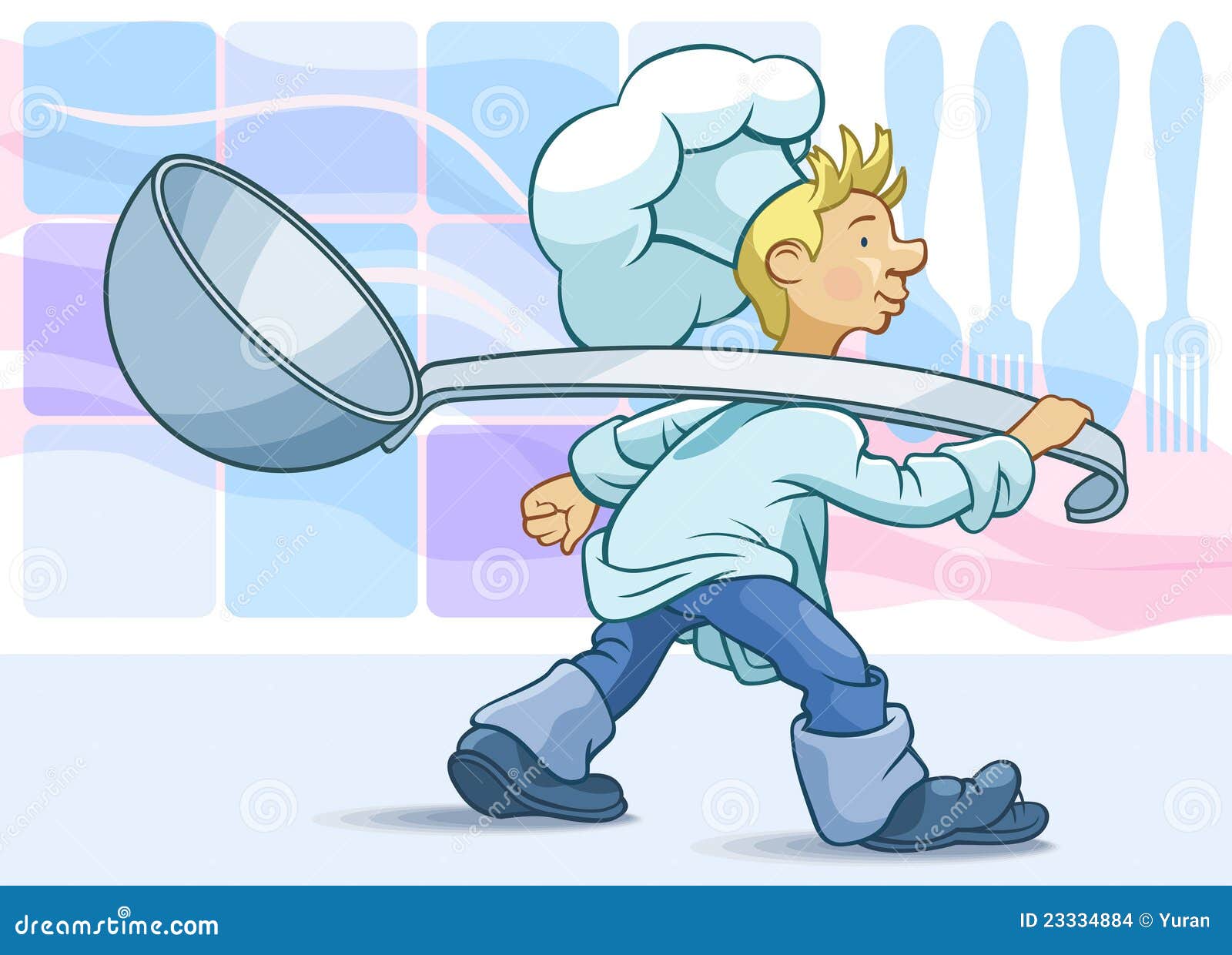 Scullion stock vector. Illustration of color, smile, burden - 23334884